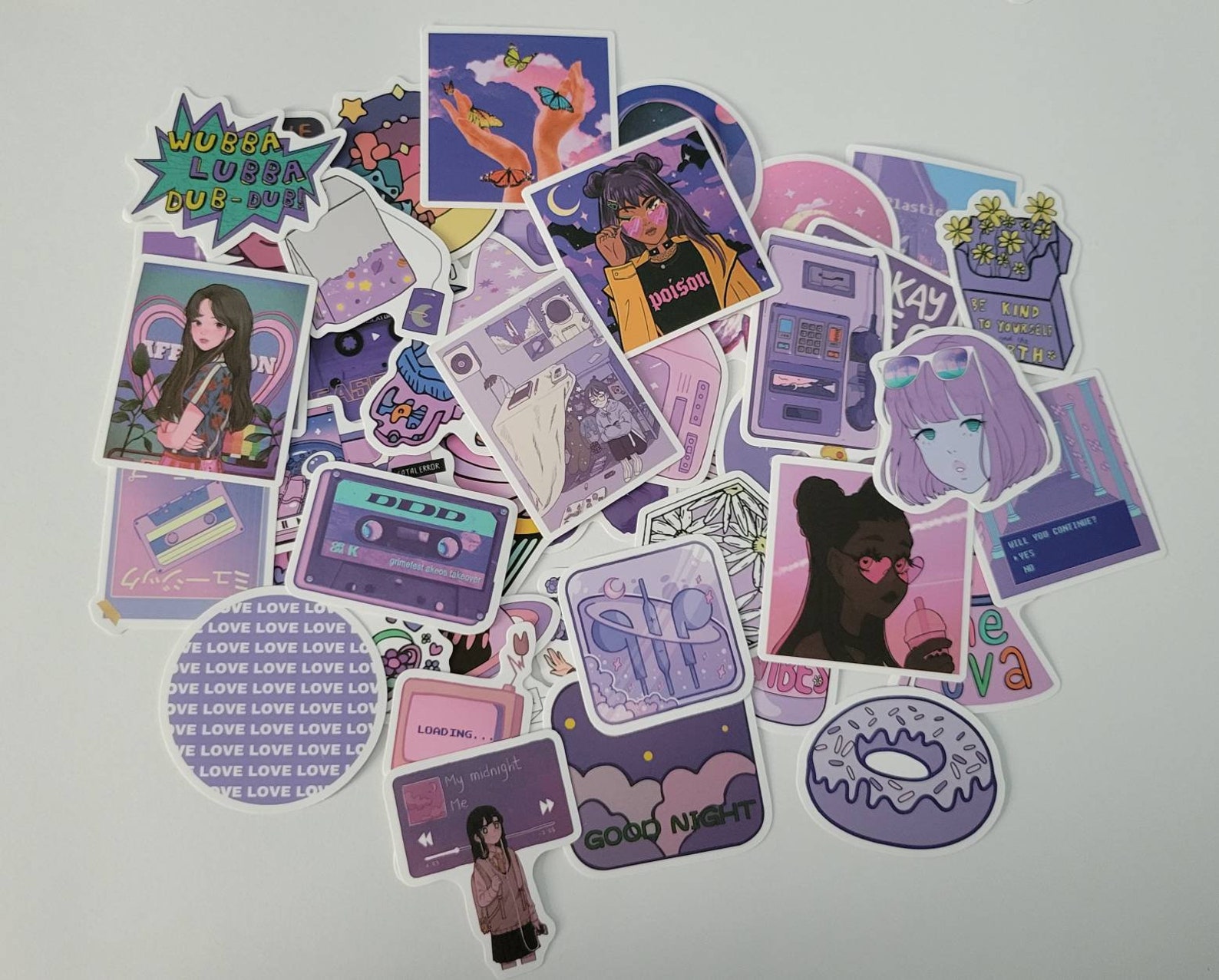 Aesthetic Trendy Purple Random Pack Vinyl Waterproof | Etsy