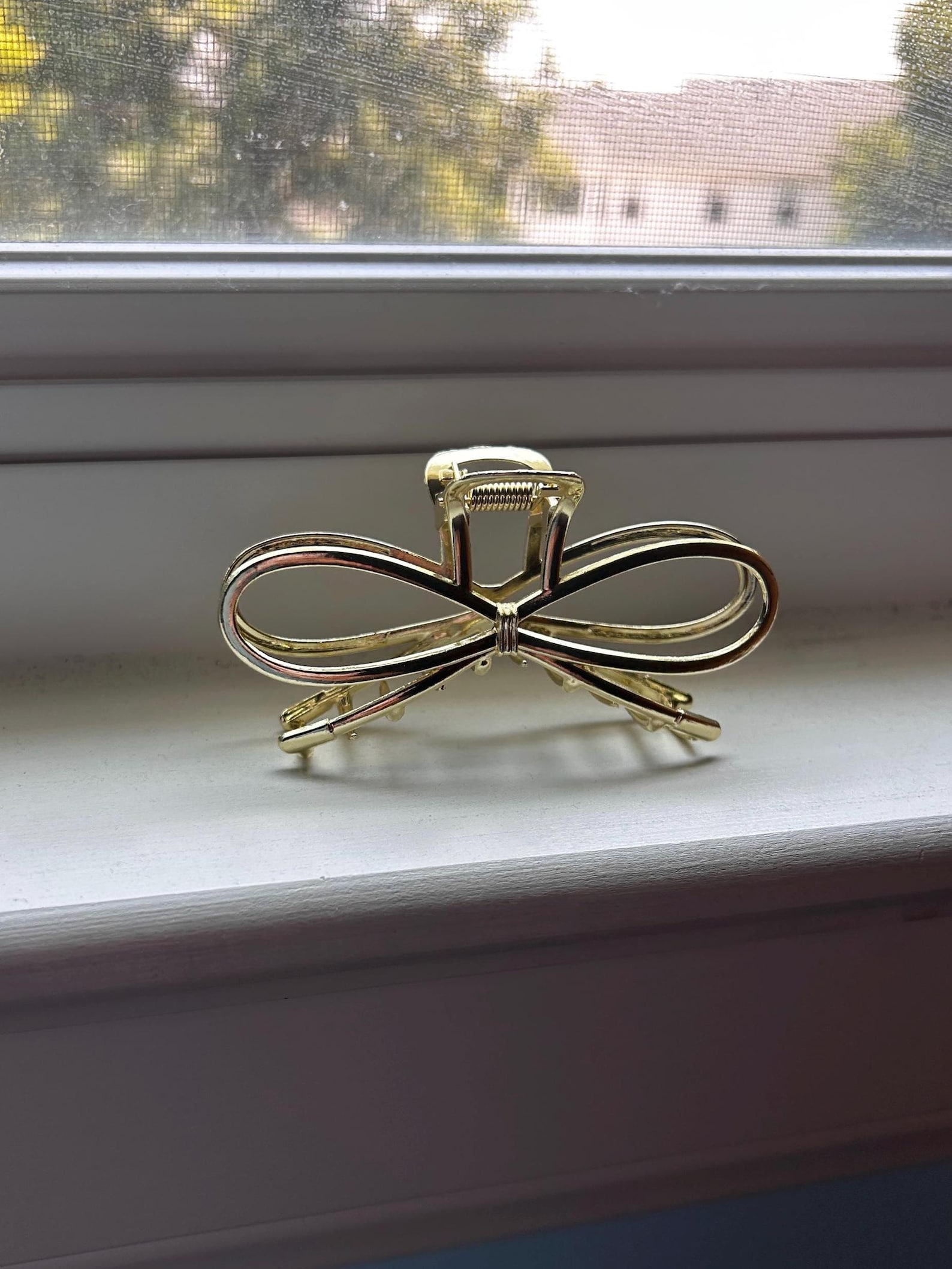 Preppy Gold Bow Claw Clip - Etsy