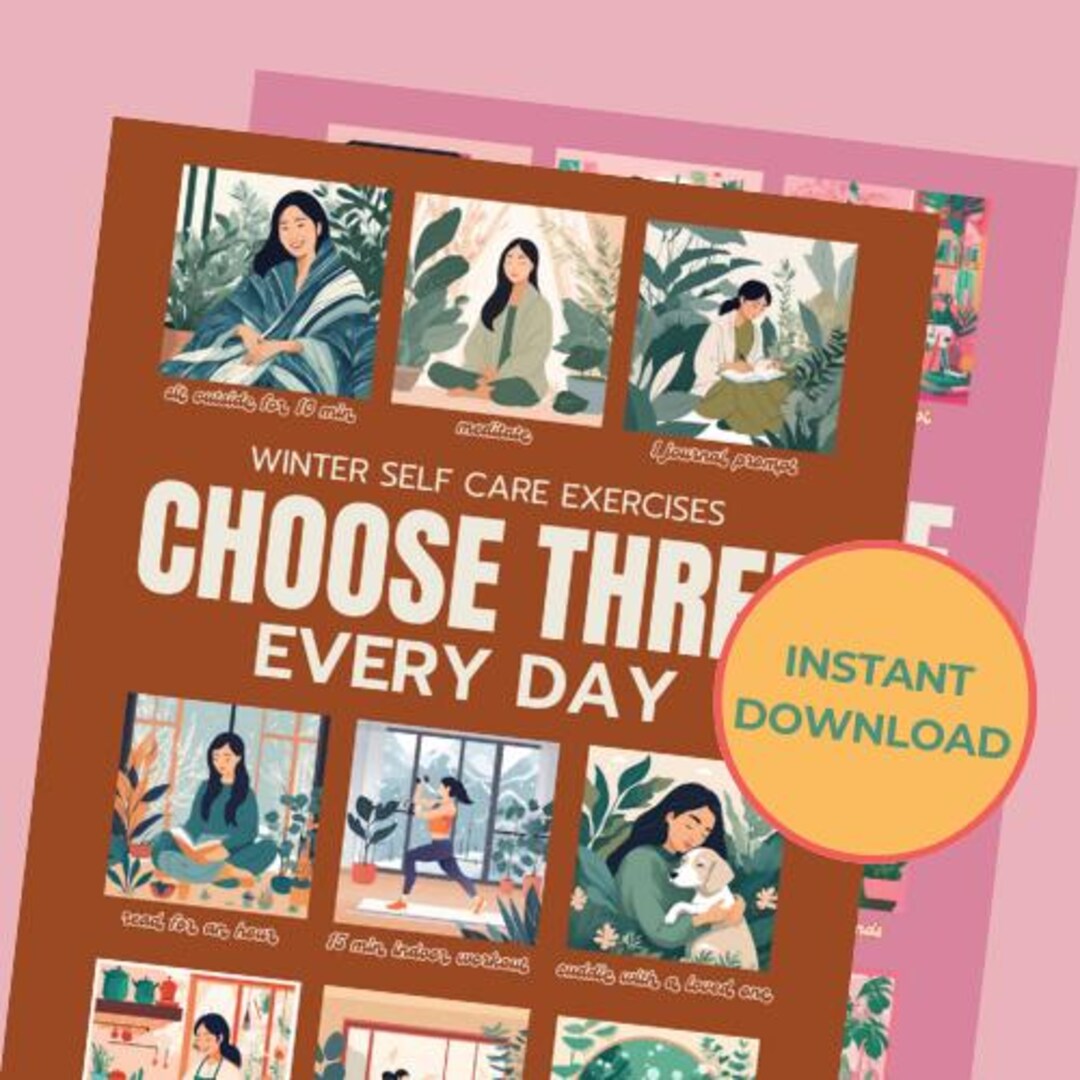 Asian, Choose Three Every Day, Self-care Activity Poster, Spring/winter ...