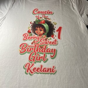 Strawberry Birthday Girl Family Shirts: Personalized Berry Sweet Theme ...