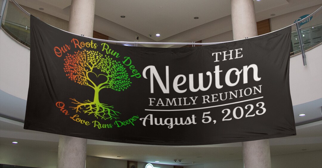 Family Reunion Polyester Banner -design Print With Family Name-flag ...