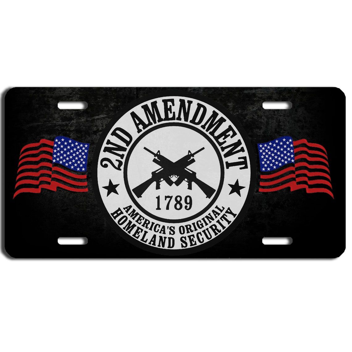 2nd Amendment Two Flags Aluminum Vanity License Plate Car - Etsy
