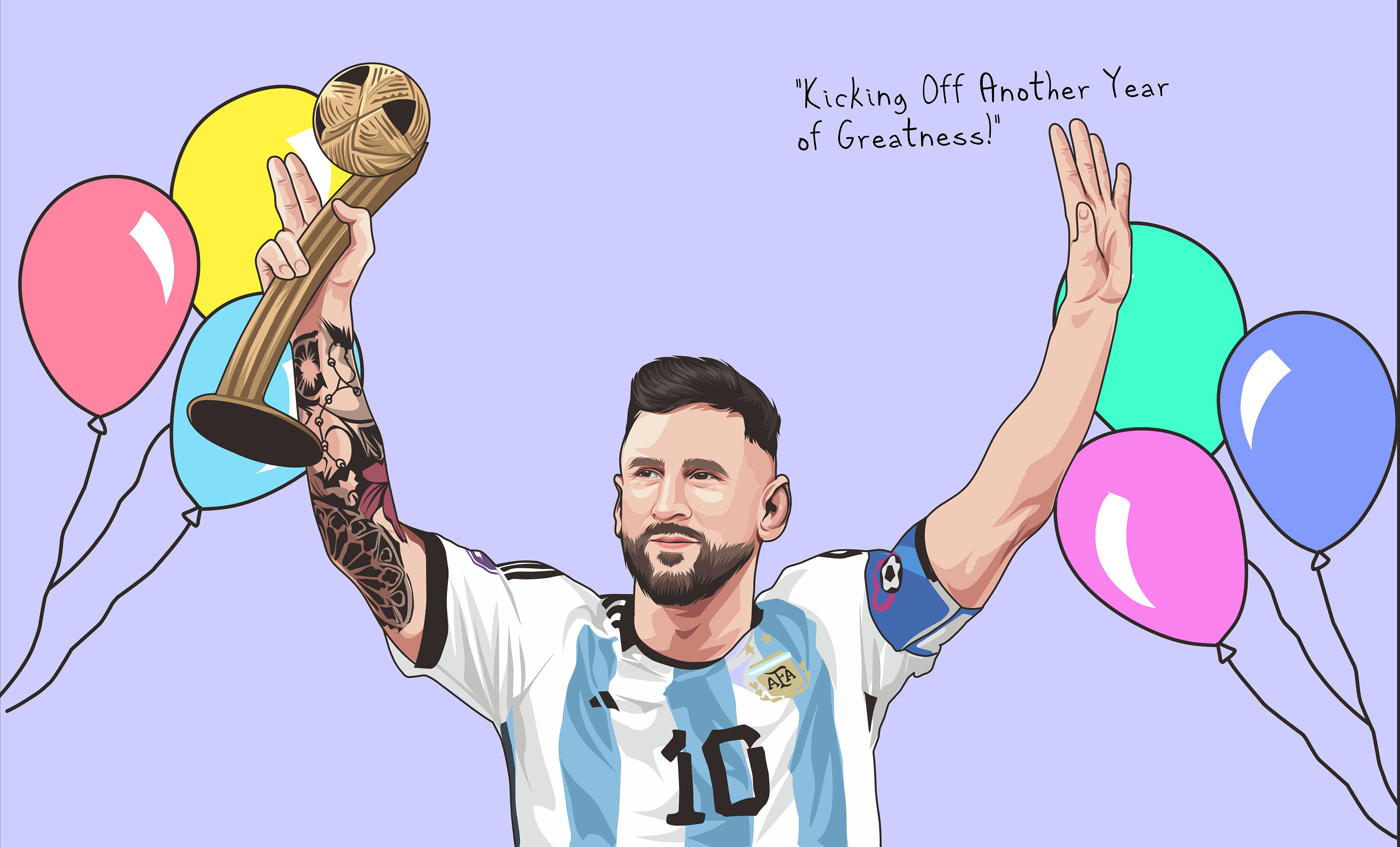 Birthday Card - Lionel Messi - Inter Miami - Birthday Card for Him ...