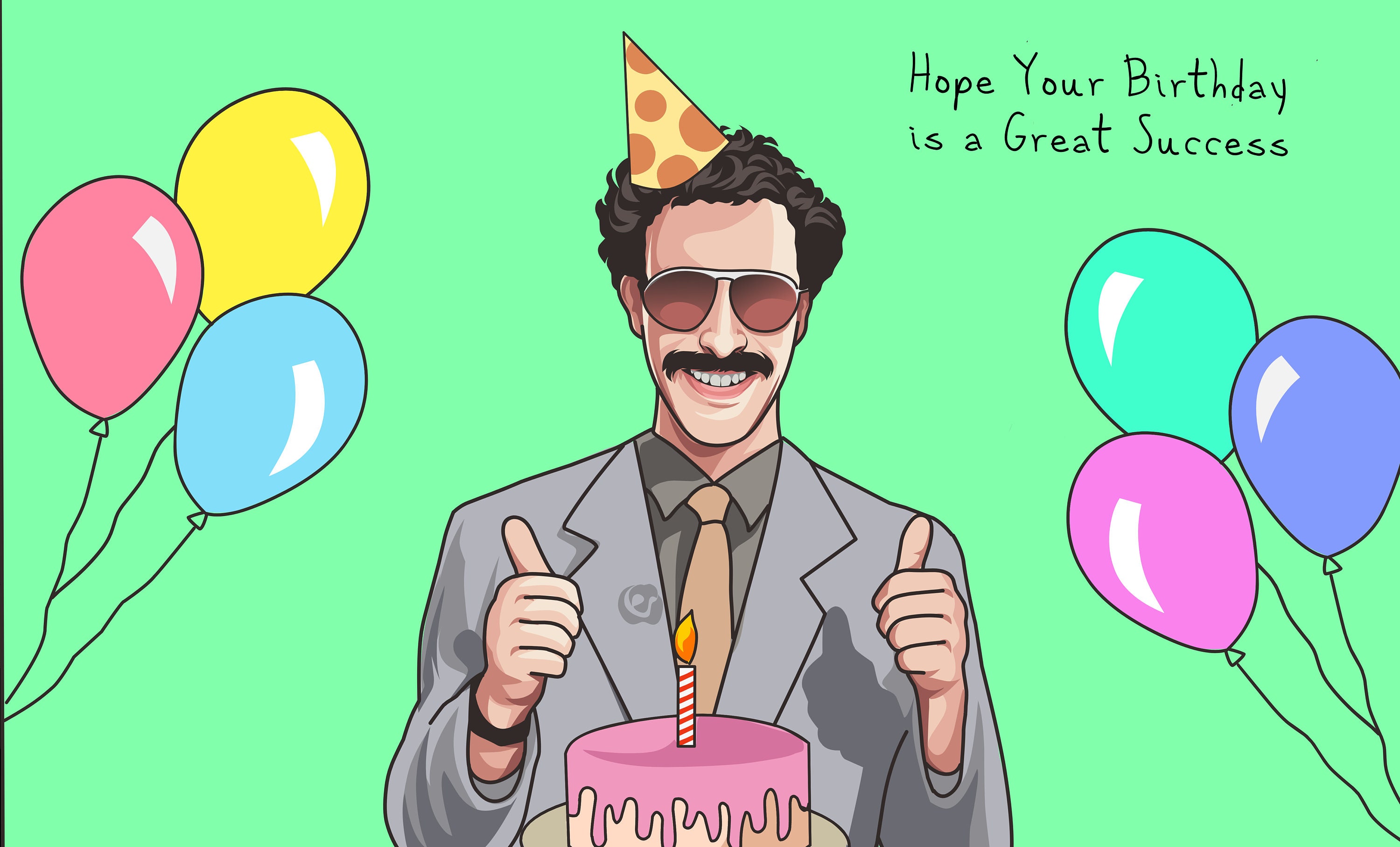 Buy Birthday Card Borat Funny Birthday Card Borat 2 Online in India - Etsy