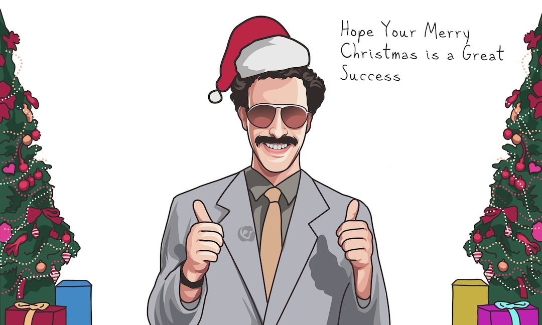 Funny Borat Christmas Card (digital Download) - Etsy