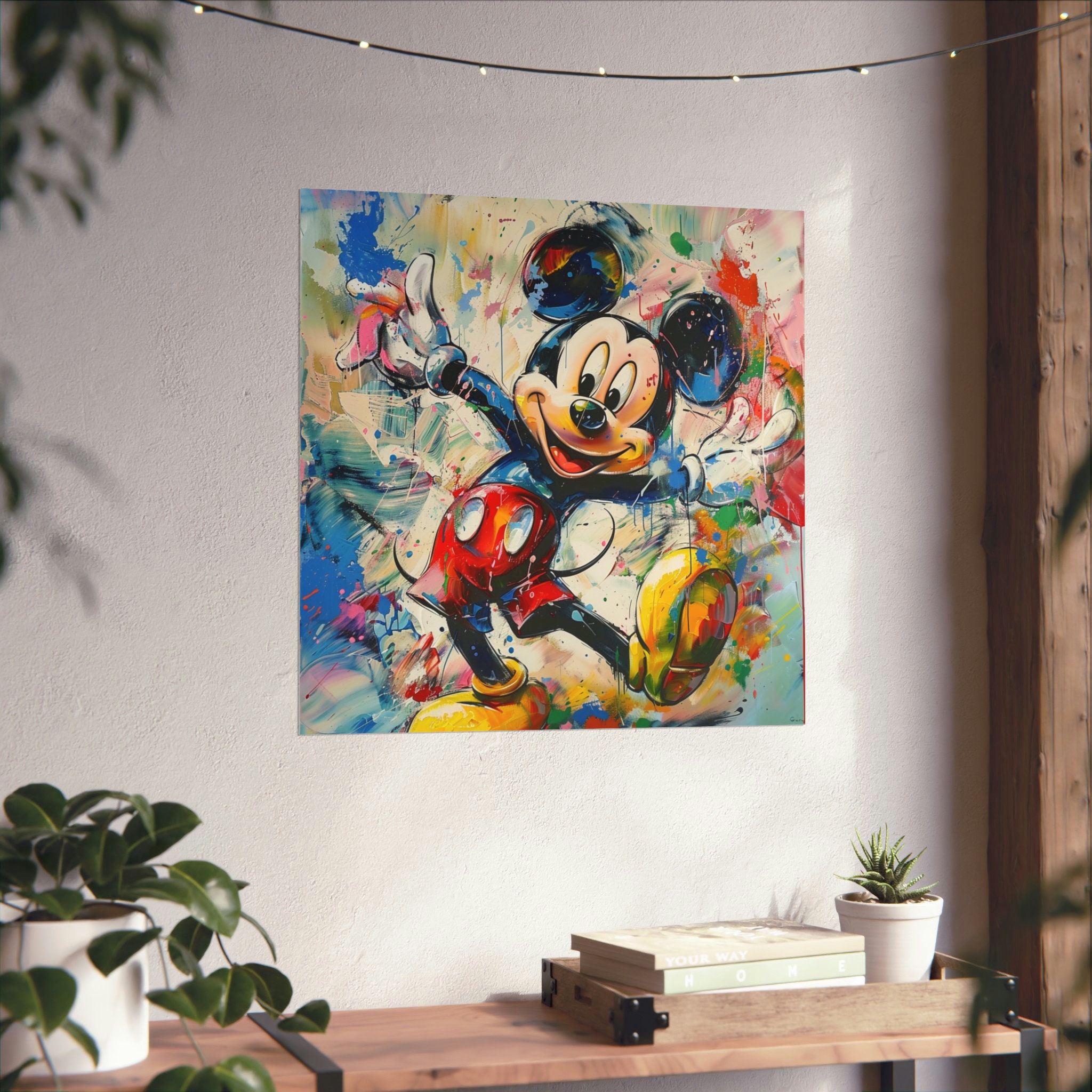 Classic Mickey Mouse Art Print Iconic Disney Wall Decor Mickey Mouse ...