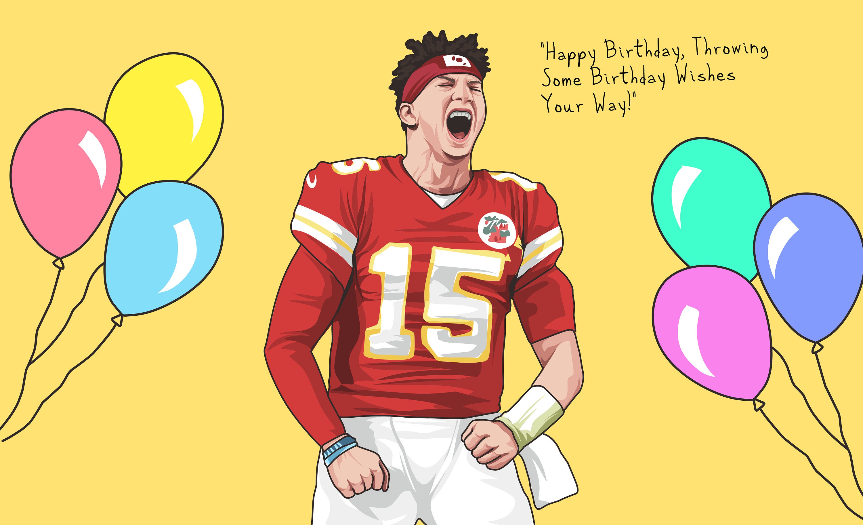 Birthday Card - Patrick Mahomes - Kansas City Chiefs - Birthday Card ...