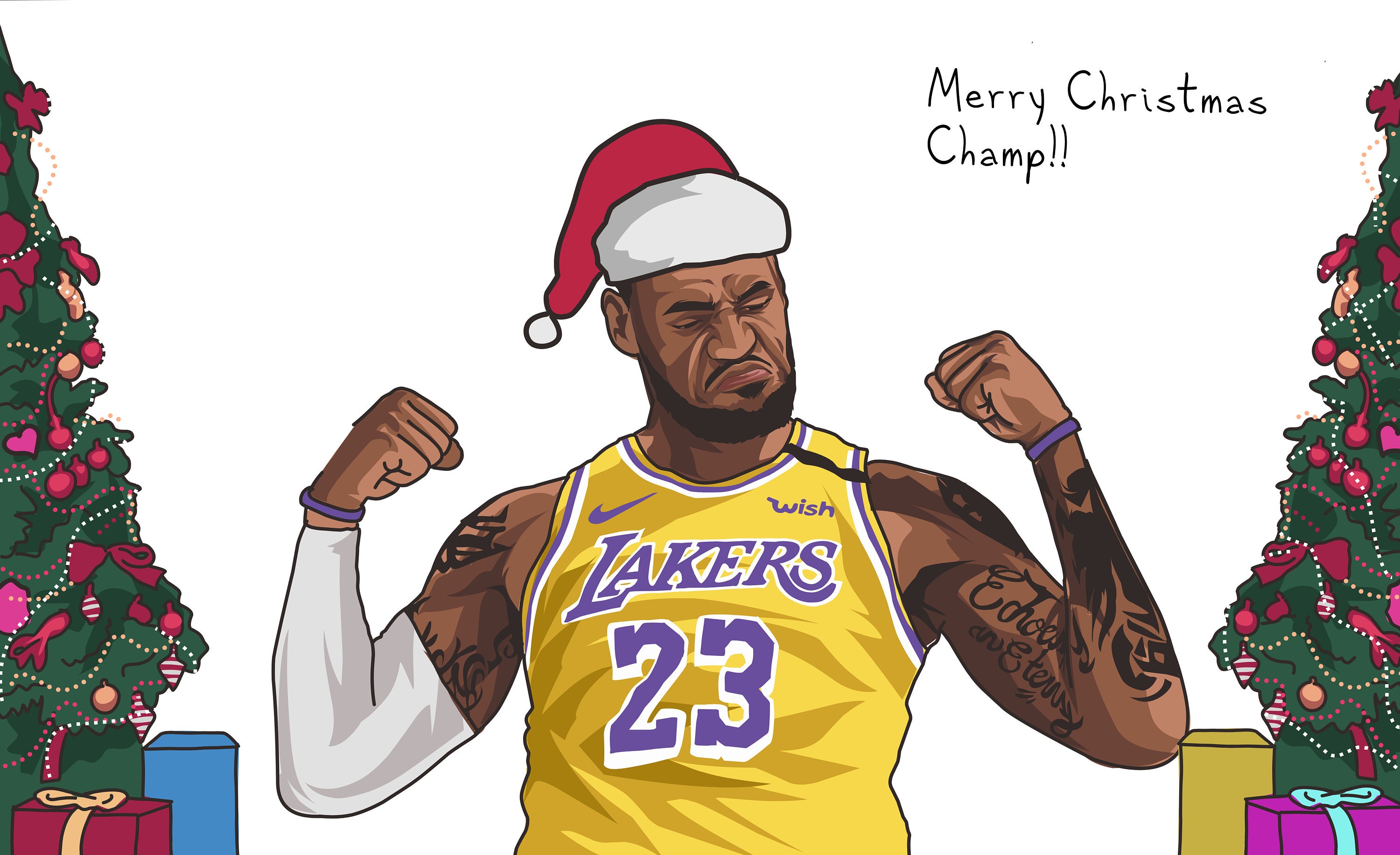 Christmas Card - Lebron James Christmas Card - Lakers Christmas Card ...