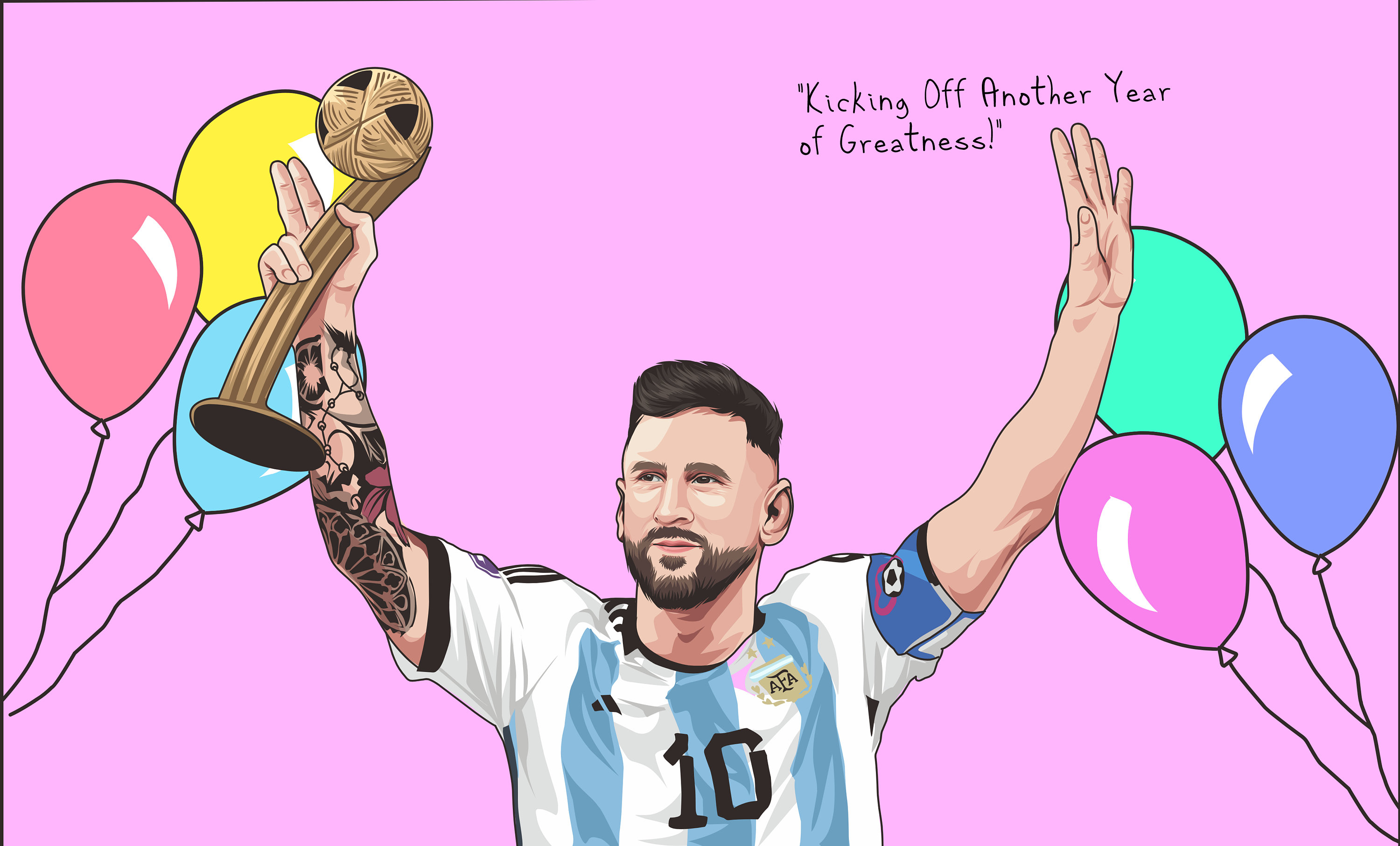 Birthday Card - Lionel Messi - Inter Miami - Birthday Card for Him ...