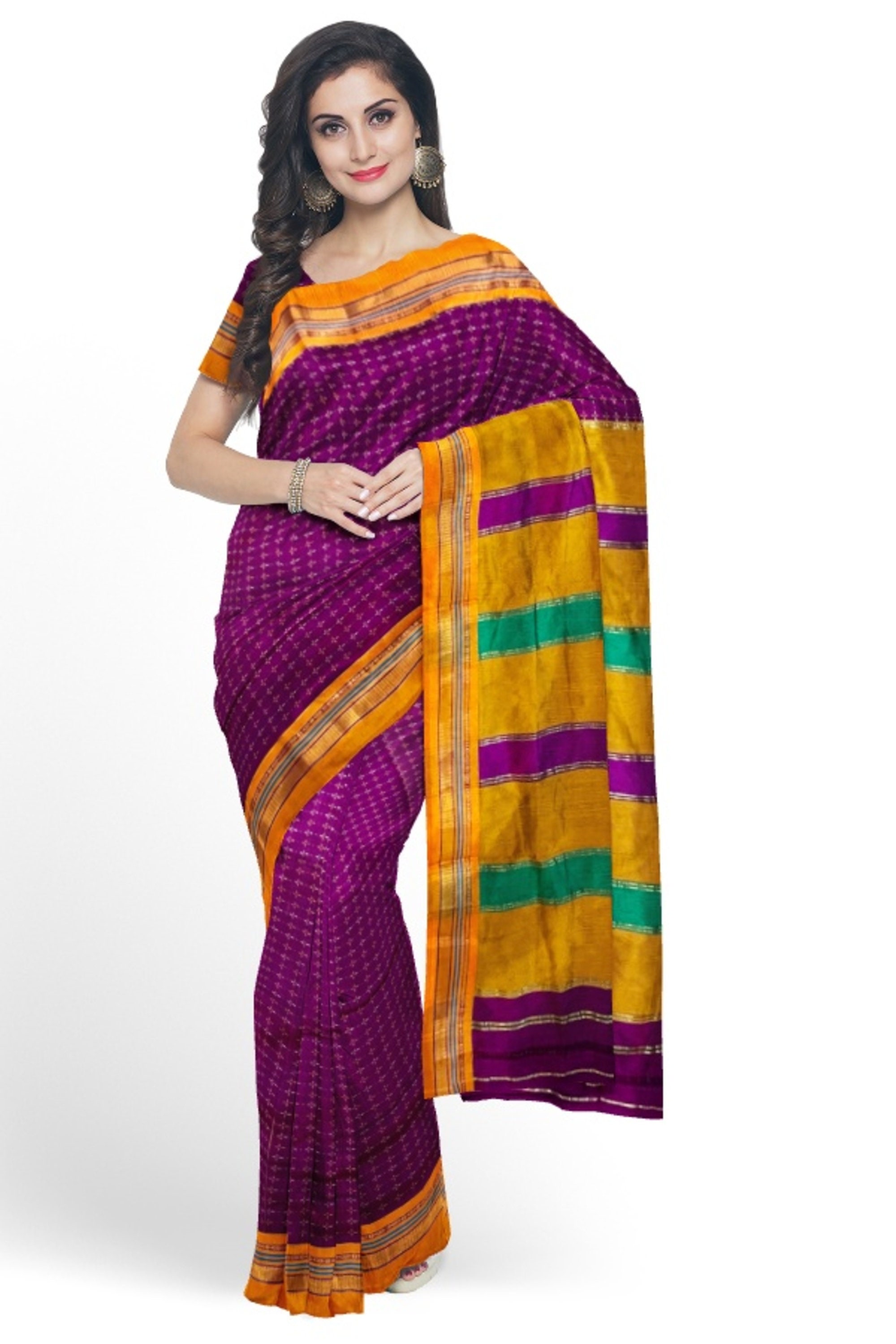 Woven Star Ilkal Saree: Traditional Cotton Silk Saree - Etsy