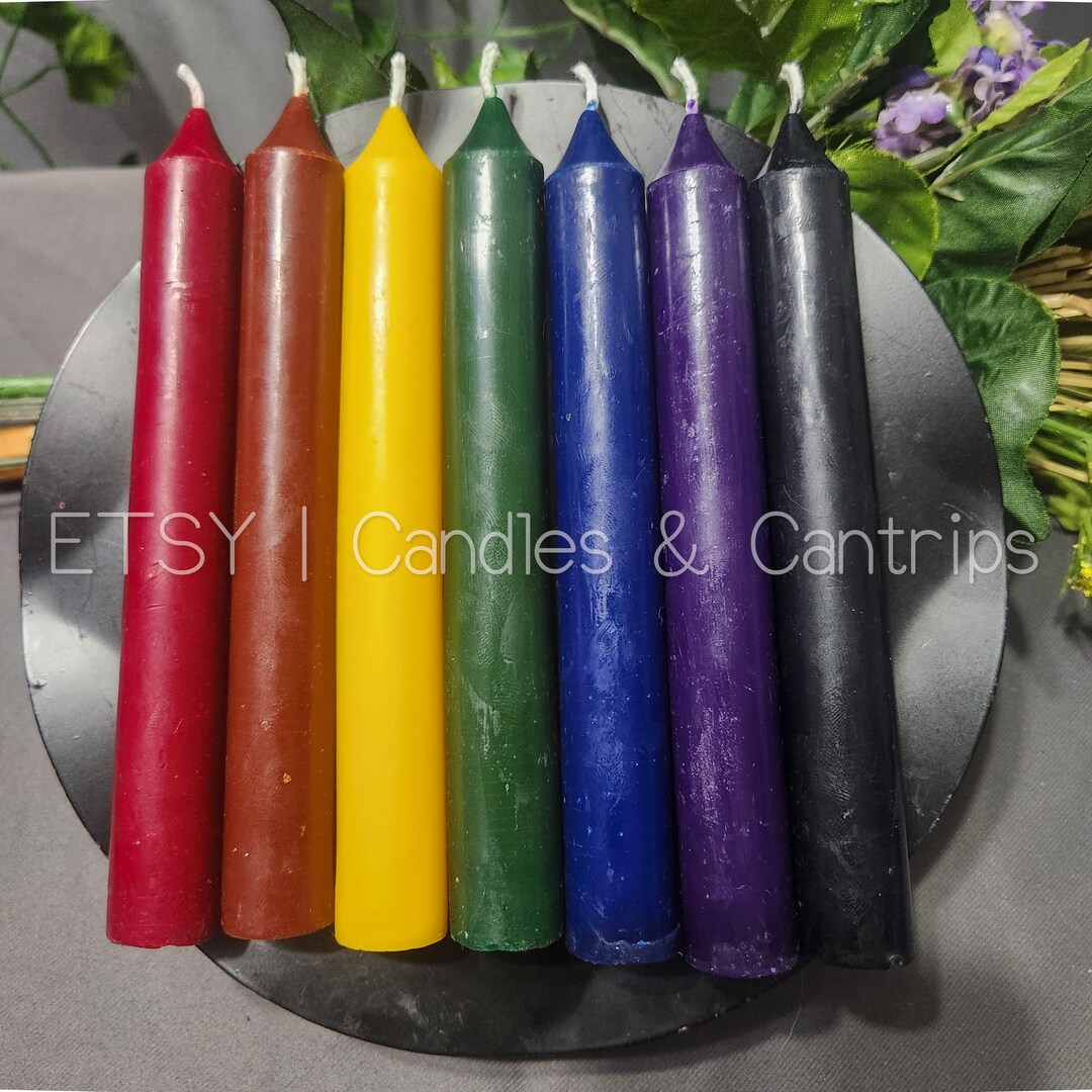 Dyed Taper Candles - Choose Your Color! - Etsy