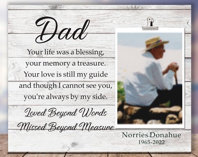 Dad Memorial Frames, Loss of Dad, Sympathy Gift, Dad Remembrance Gift ...