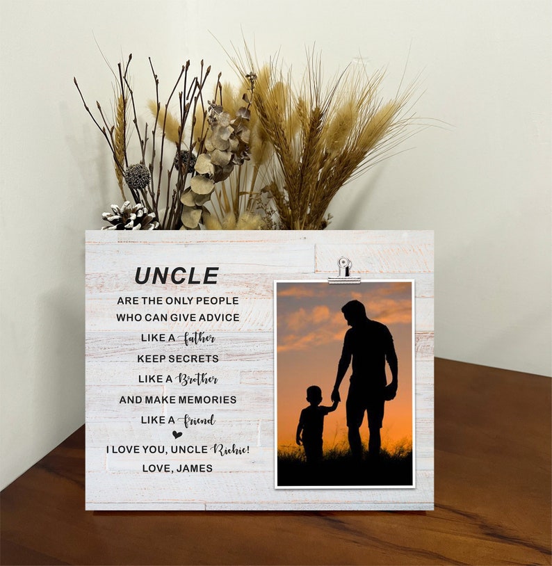 Personalized Uncle Picture Frame Uncle Gift Christmas - Etsy