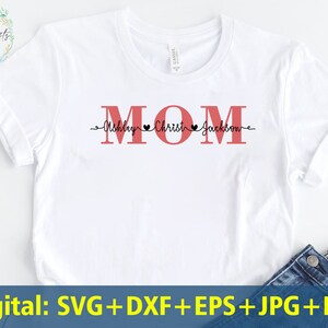 Custom Mom Svg, Mom Monogram Svg, Mom With Names Svg, Mothers Day Gifts ...