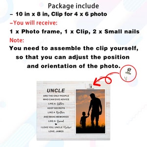 Personalized Uncle Picture Frame, Uncle Gift, Christmas, Birthday Gift ...