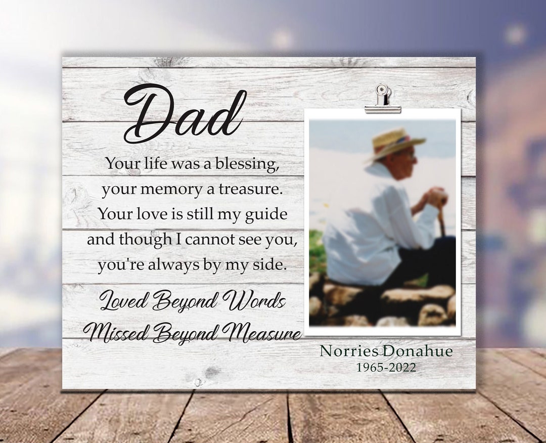 Dad Memorial Frames, Loss of Dad, Sympathy Gift, Dad Remembrance Gift ...