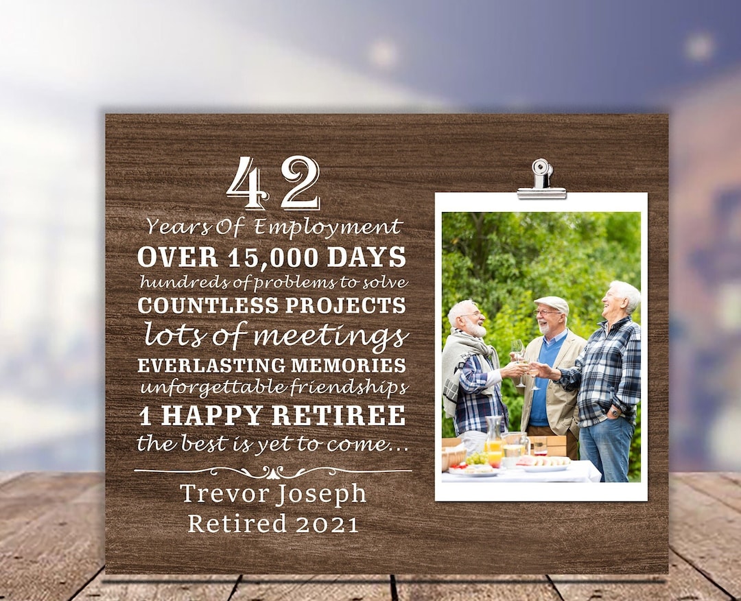 Personalized Happy Retirement Picture Frame Gift, Retirement Gifts for ...