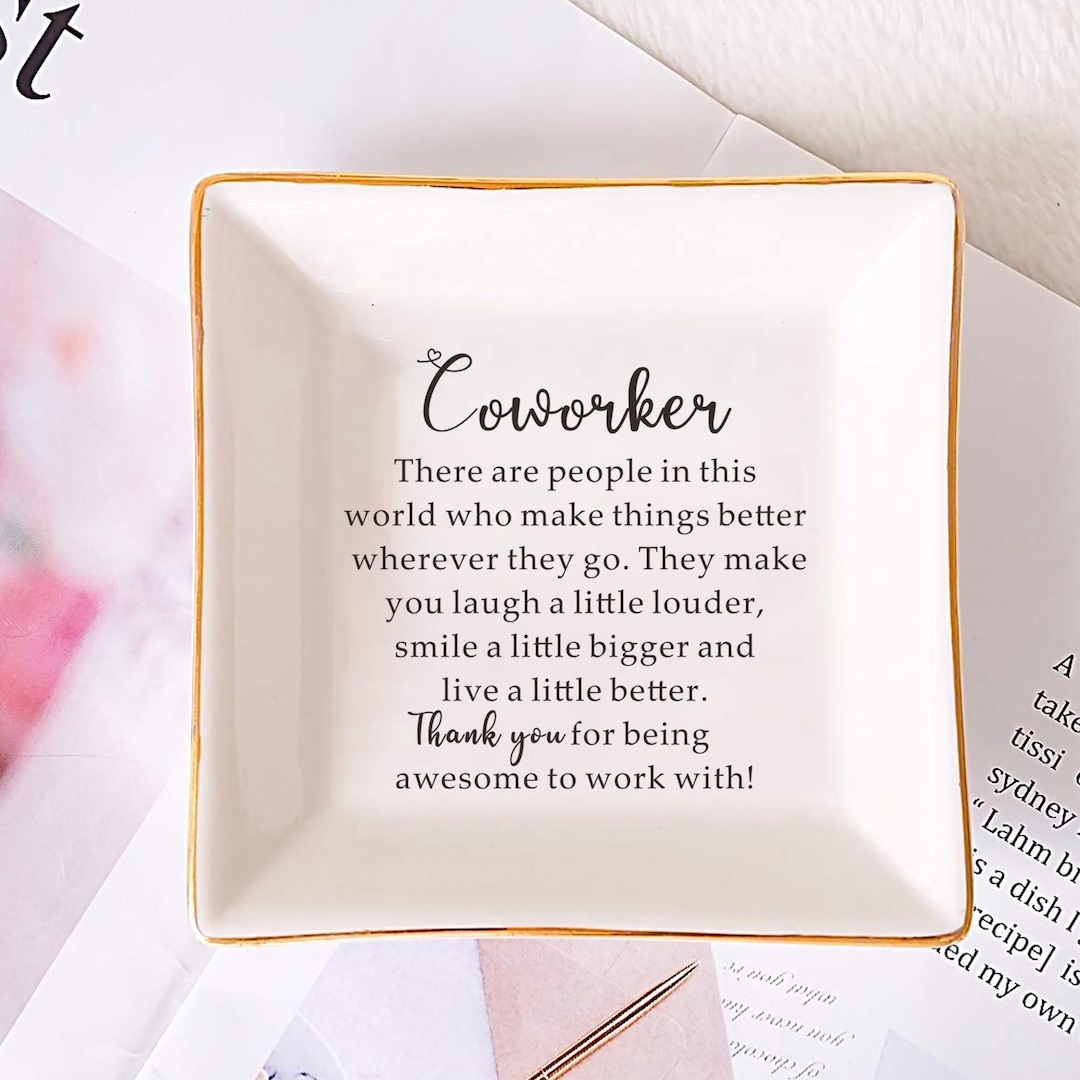 Coworker Gift Farewell Gift for Coworker, Ceramic Jewelry Trinket Dish ...