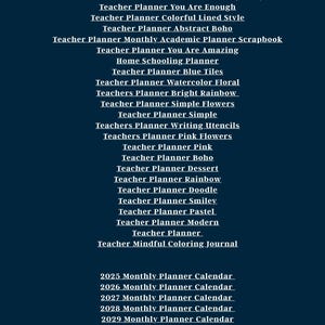 Teacher Planner Bundle Mix and Match 2025-2030 Calendars Included ...