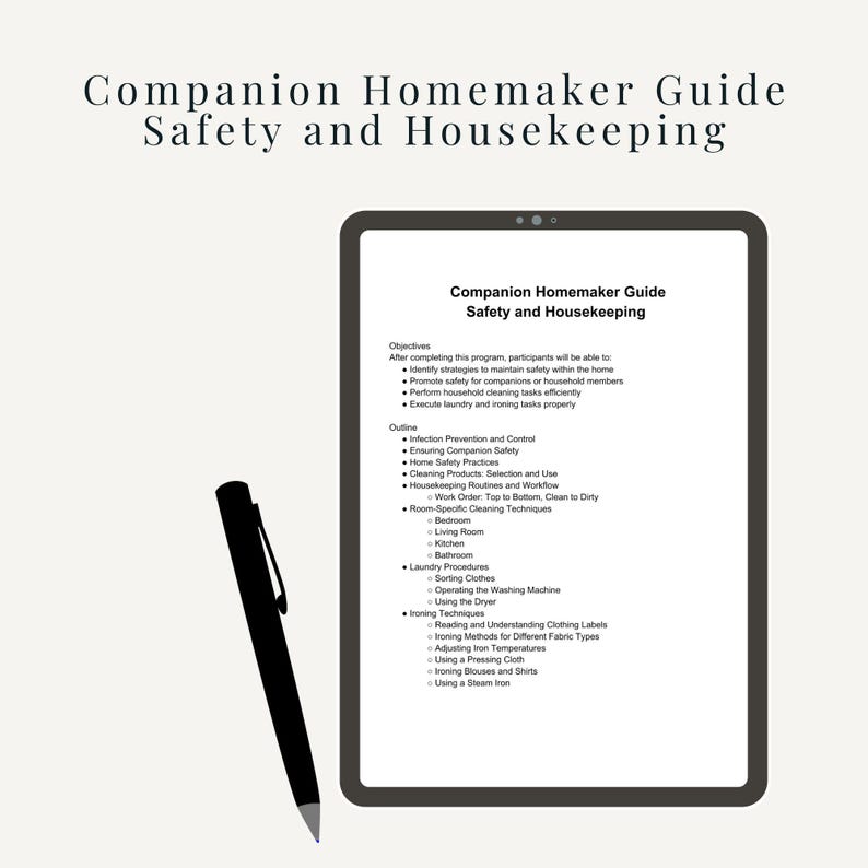 Companion Homemaker Guide: Home Safety & Housekeeping Tips for ...