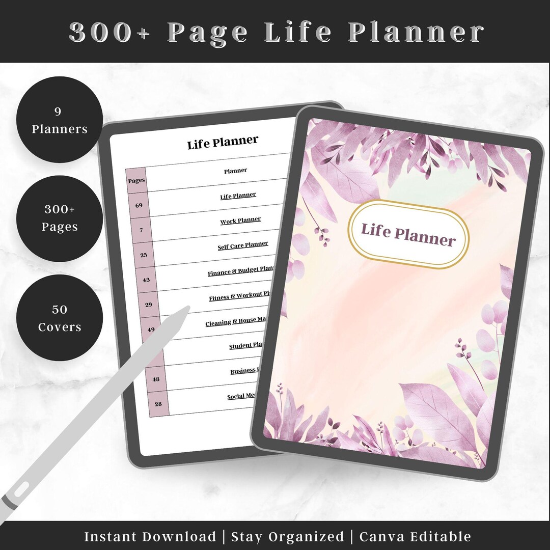 Ultimate Life Planner Printable Instant Download Bundle 300+ Pages Life ...