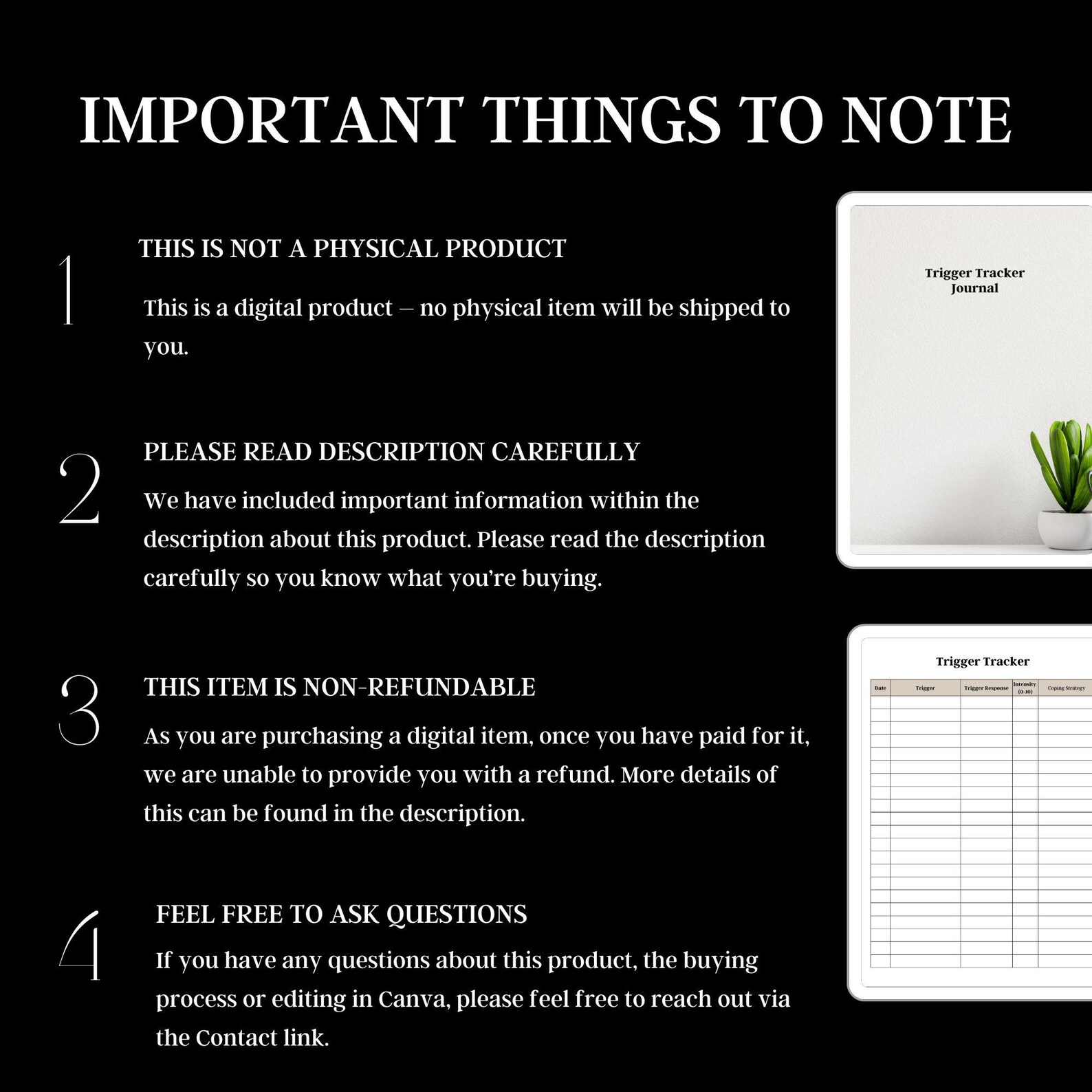 Trigger Tracker, Thought Process, Mental Health, Healing, Self Care ...