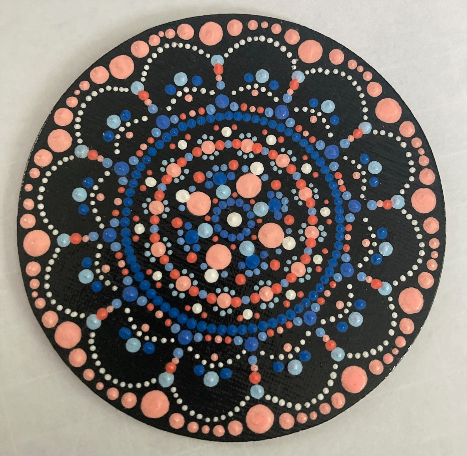 Dot Mandala Mini Art Coaster | Etsy