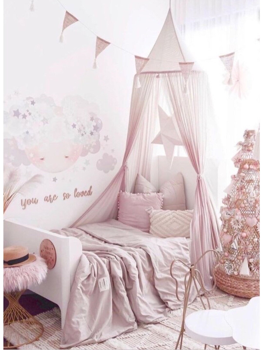Dusky Pink Sheer Canopy - Etsy