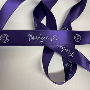 Netball Team 25mm Custom Printed Double Sided Satin Ribbon Gala Day ...