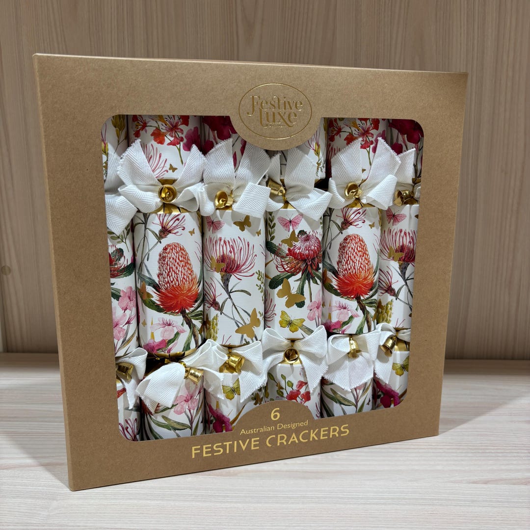 Festive Luxe Botanica Australian Native Flower Christmas Crackers Bon ...