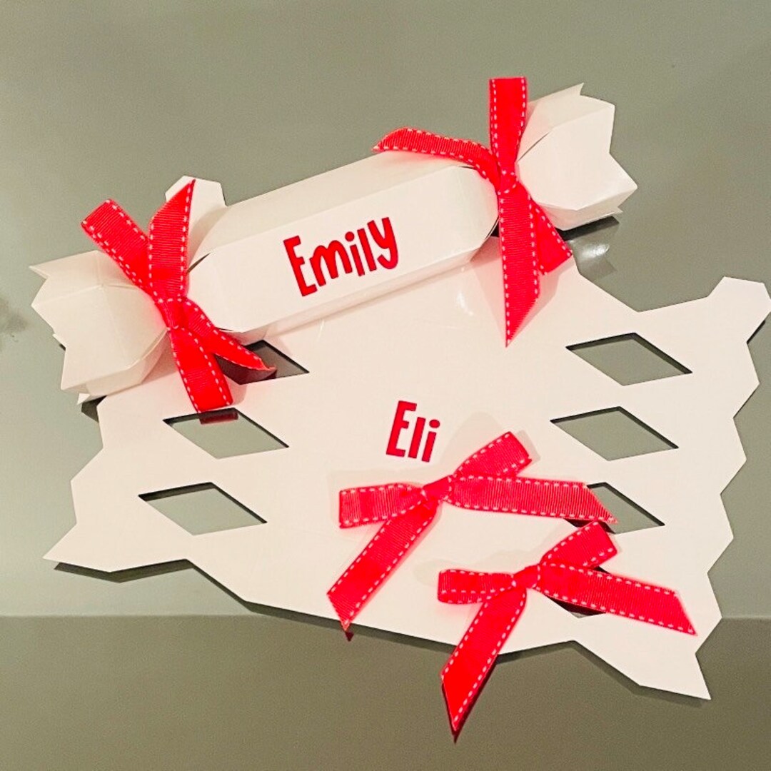 Personalized Christmas Bon Bon Kit: DIY Cracker, Place Card - Etsy
