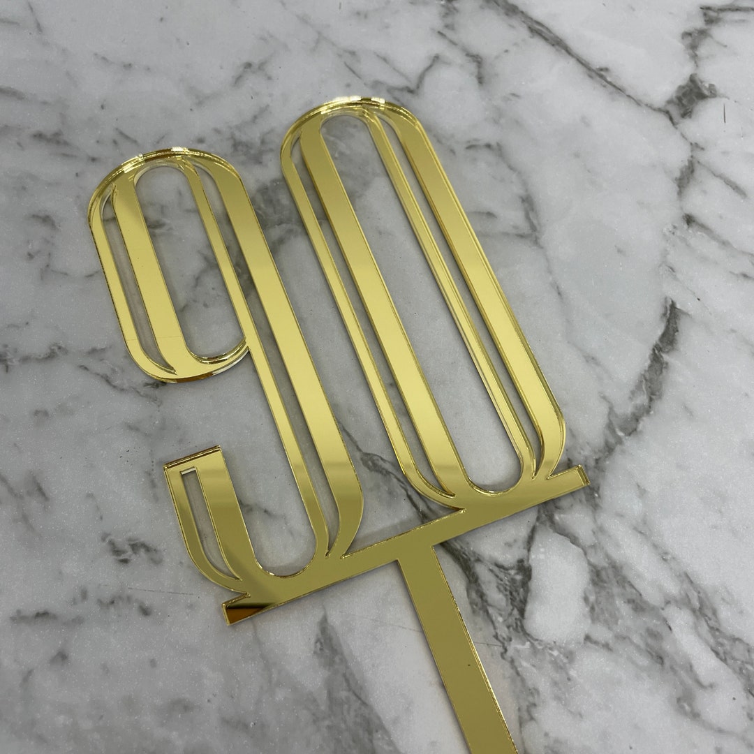 Acrylic Cake Toppers Numbers 90th Birthday Cake Topper | 90th Wedding ...