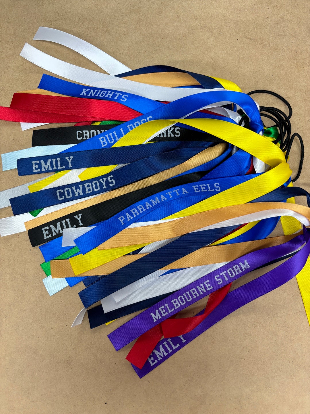 NRL Football 15mm Personalised Hair Ribbons in College Font - Etsy ...