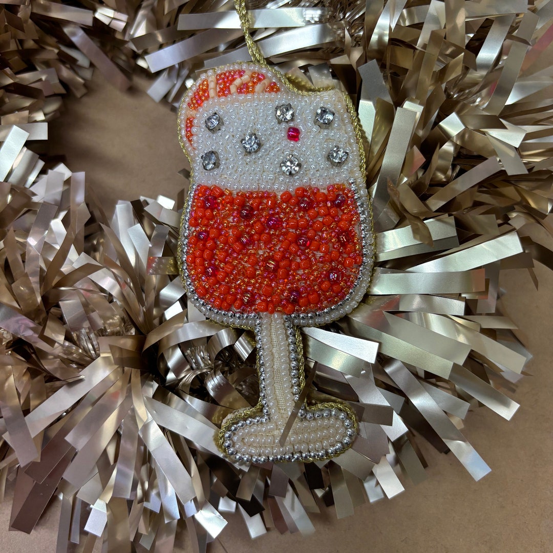 Beaded Aperol Spritz Christmas Ornament Bauble - Etsy
