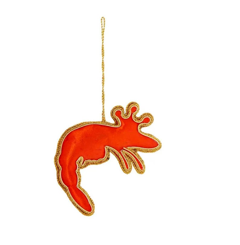 King Prawn Sequin Christmas Ornament Decoration Australiana Christmas ...