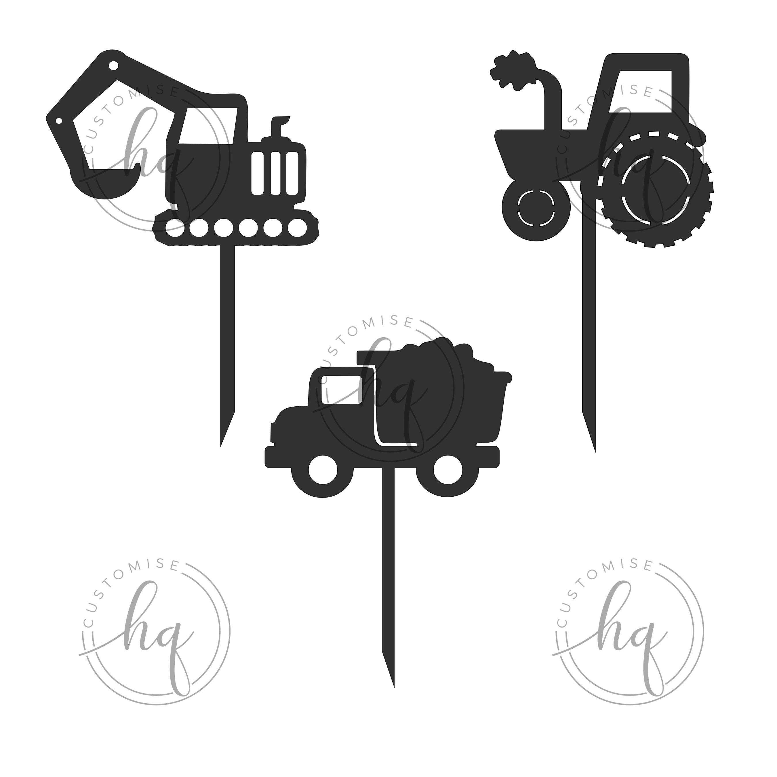 Traktor Cupcake Topper, Traktor Cut File, Traktor Silhouette, Traktor ...
