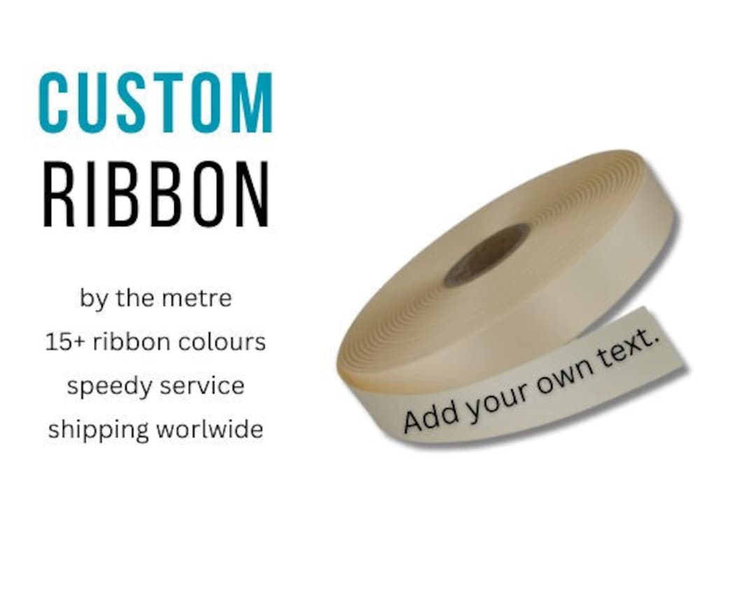Custom Printed Personalised Double Sided Satin Ribbon for Any Occasion ...