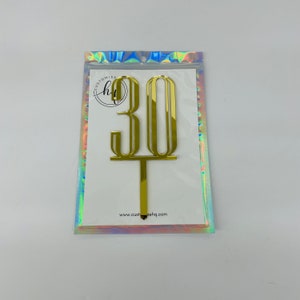 Acrylic Cake Toppers Numbers 30th Birthday Cake Topper | 30th Wedding ...