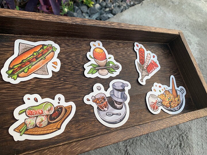 2.5" Vietnamese Street Food Die Cut Sticker Pack - Etsy