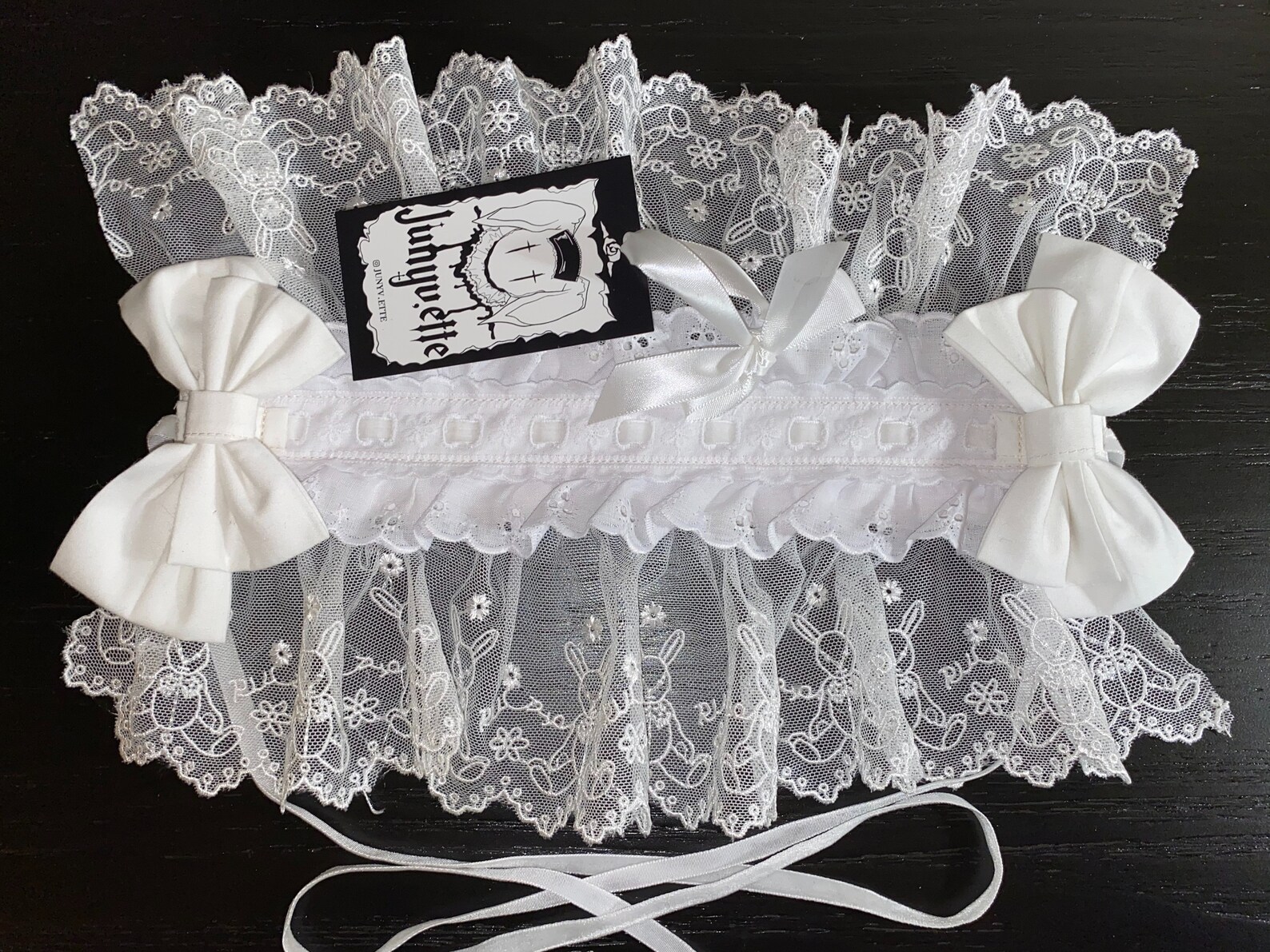 White Rabbit Lace Lolita Headband - Gothic Hair Accessory - Etsy