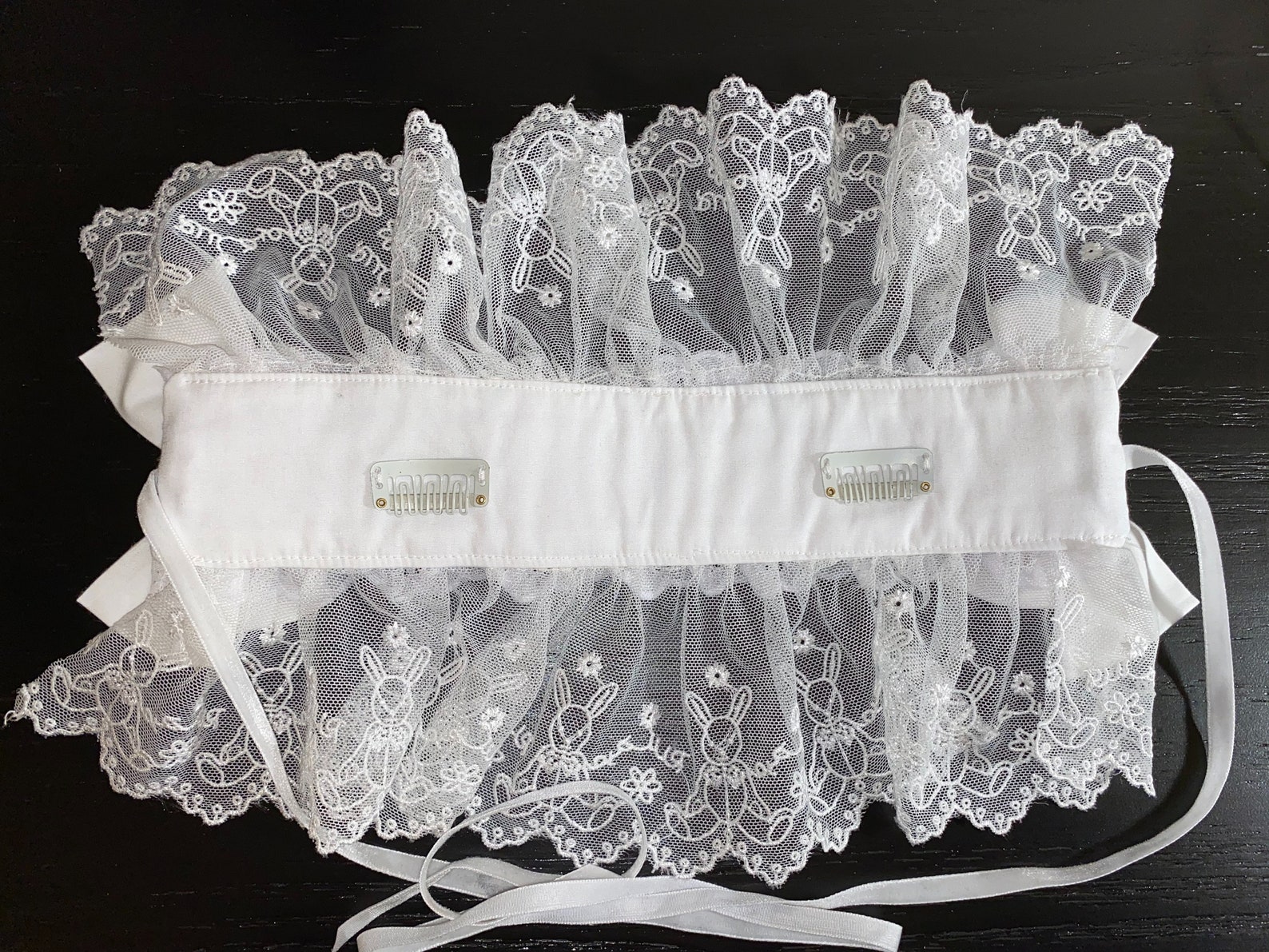 White Rabbit Lace Lolita Headband Gothic Hair Accessory - Etsy