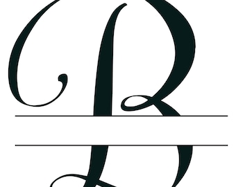 Letter B Split Monogram SVG Digital Download - Etsy