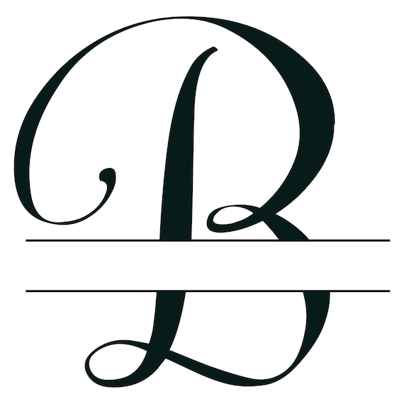 Letter B Split Monogram Digital File - Etsy