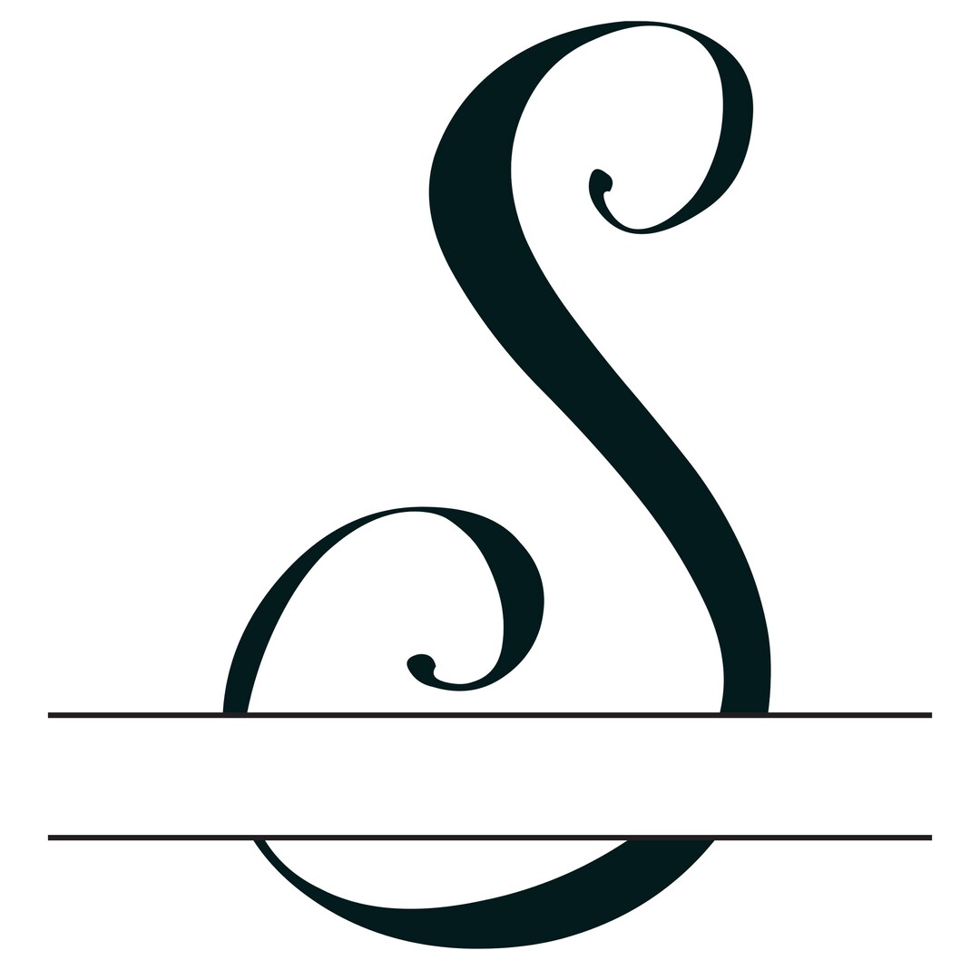 Letter S Split Monogram | Digital File - Etsy