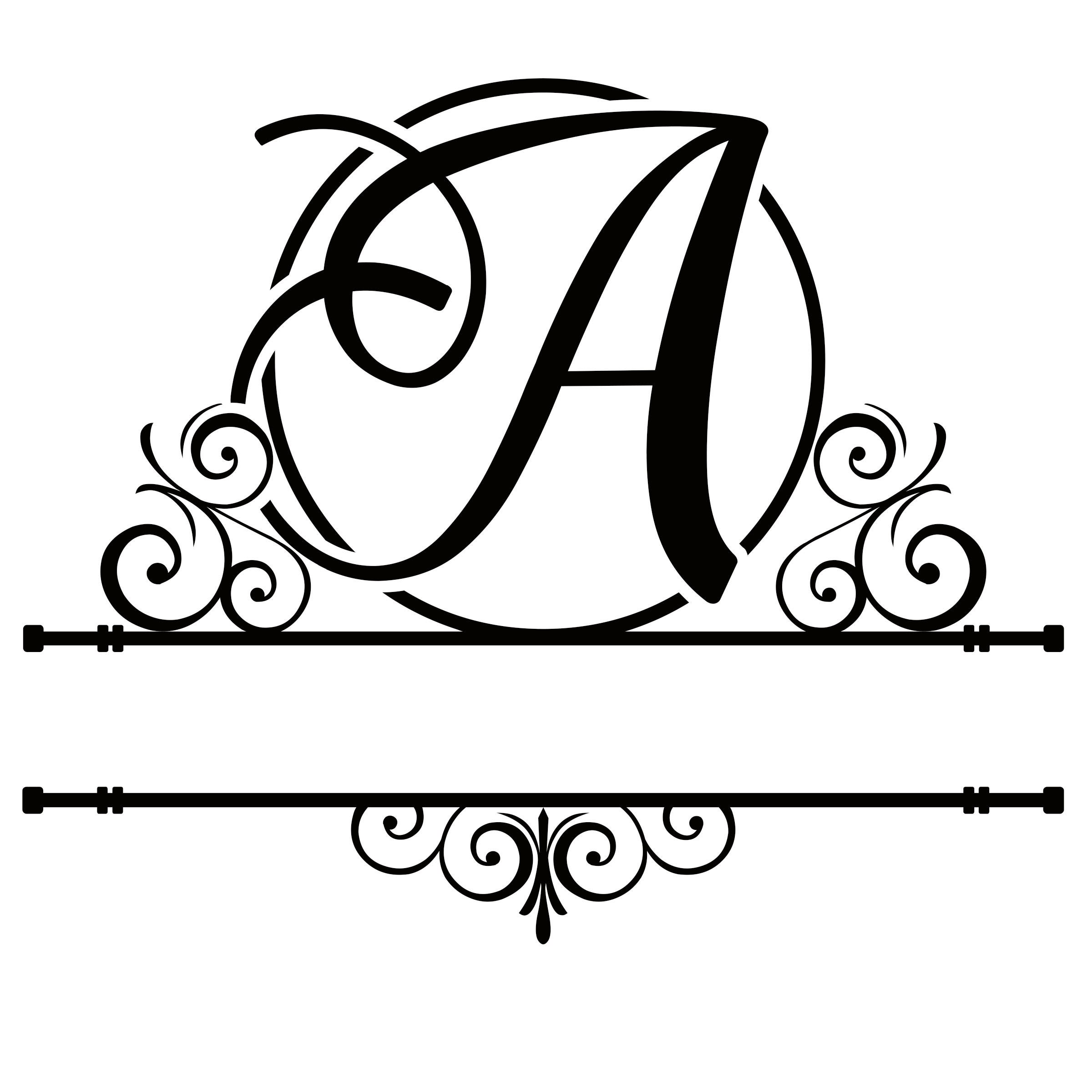 Letter A Split Monogram - Etsy