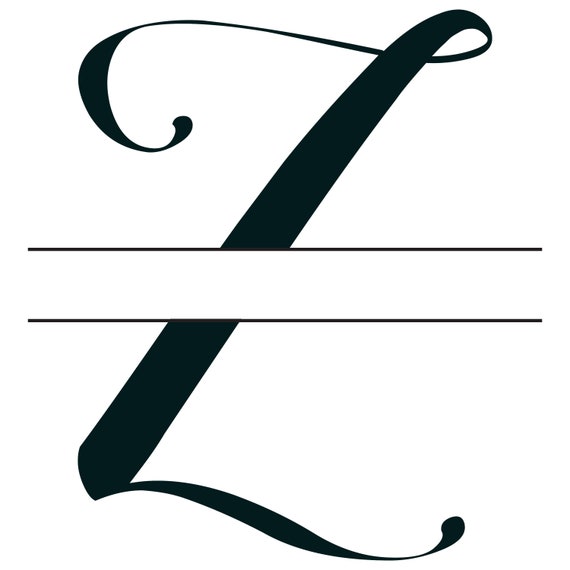 Letter Z Split Monogram Digital File - Etsy