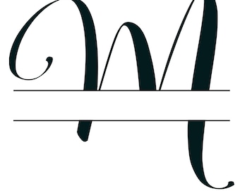 M Letter Split Monogram - Digital File With SVG and PNG File - Etsy