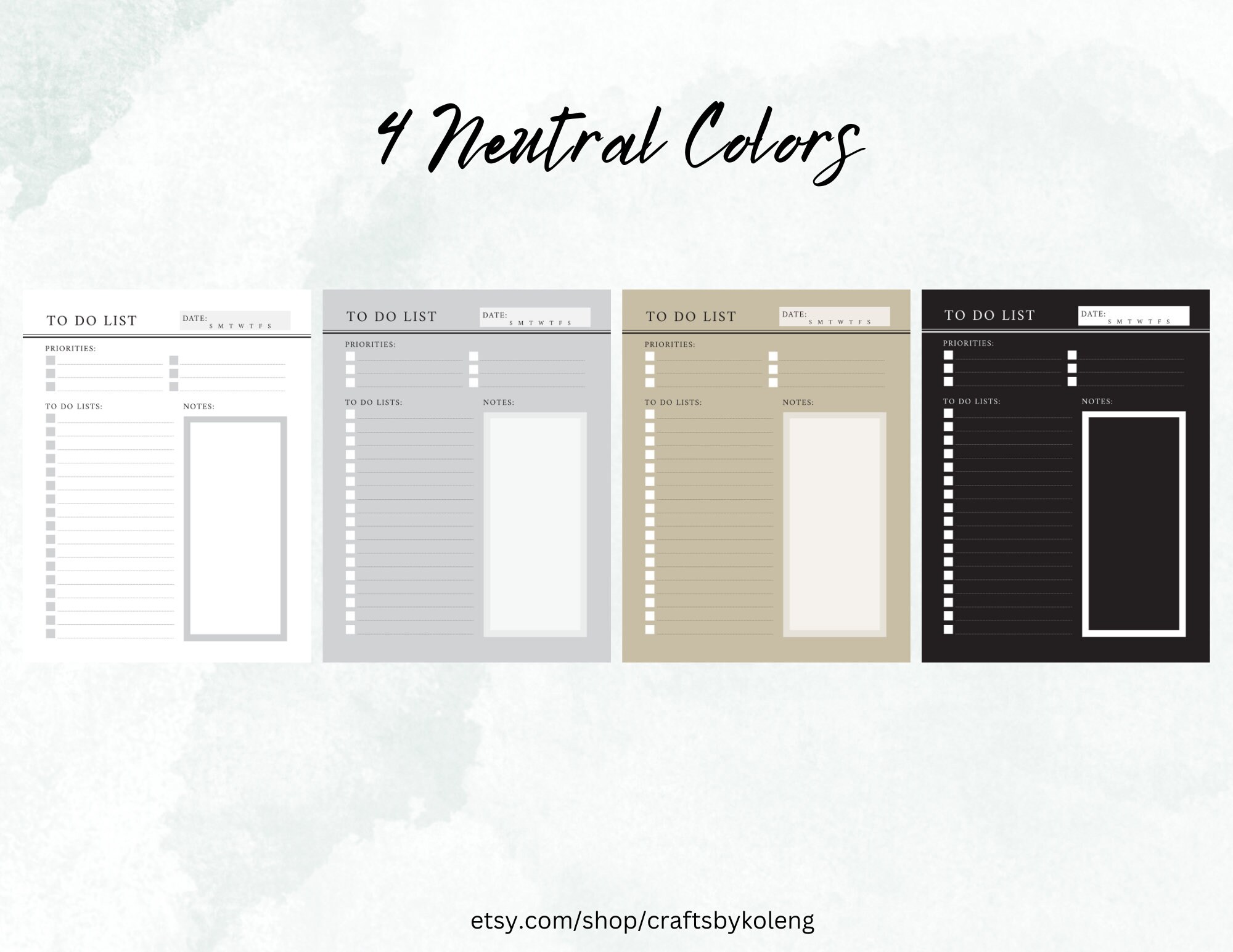 Digital & Printable Daily to Do List (neutral Colors) - Etsy