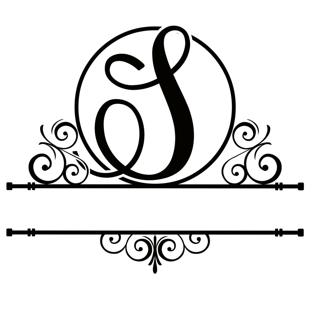 Letter S Split Monogram | Digital File - Etsy