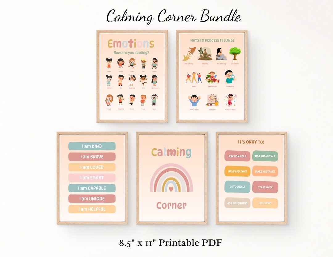 Calming Corner Bundle for Toddlers/ Kids | Printable PDF | Emotions ...